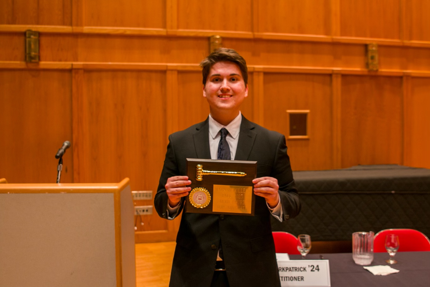 Kirkpatrick ’24 wins back-to-back Moot Court titles - The Bachelor